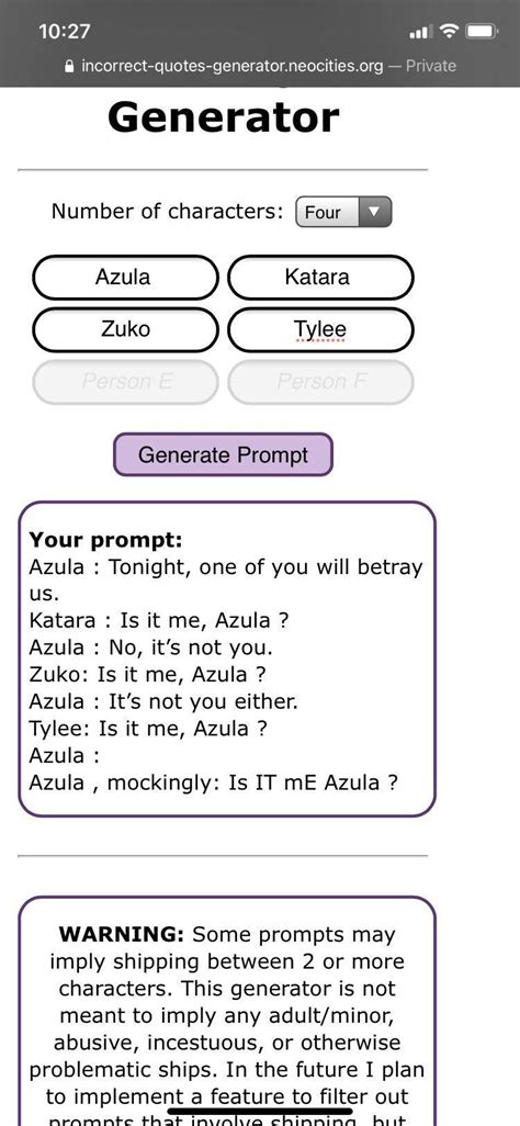 Is It Me Azula Scrolller
