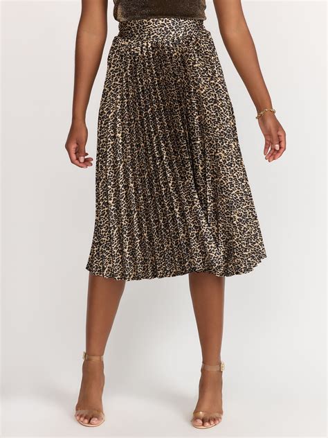Rd Style Leopard Print Pleated Midi Skirt Brands We Love New York
