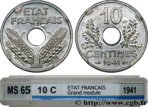 10 centimes État français grand module 1941 Paris F 141 2 fmd 549363