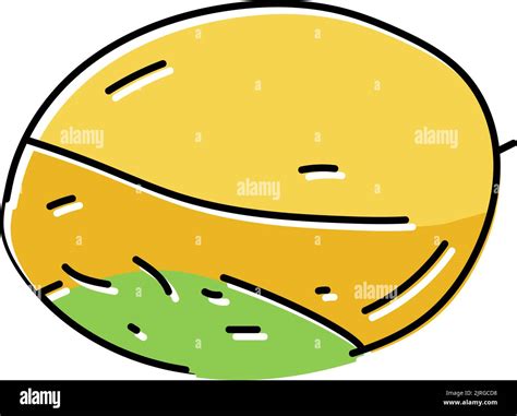 Melon Yellow Color Icon Vector Illustration Stock Vector Image And Art