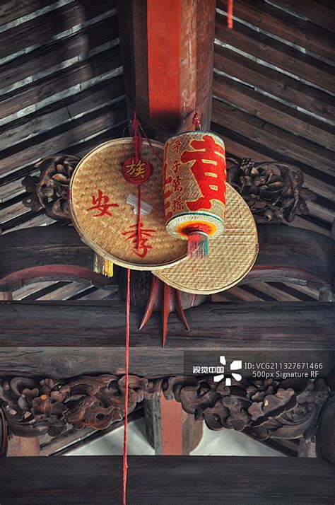 潮州龙湖古寨 传统灯笼图片素材