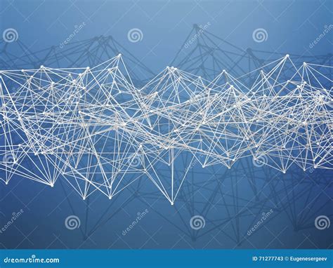 Abstract Futuristic Polygonal Structure 3 D Stock Illustration Illustration Of Blue Geometric