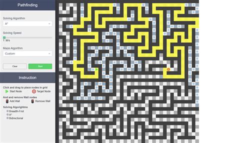 Github Jumailjai Pathfinding Visualizer Bfs And Dfs Search Algorithm For Pathfinding