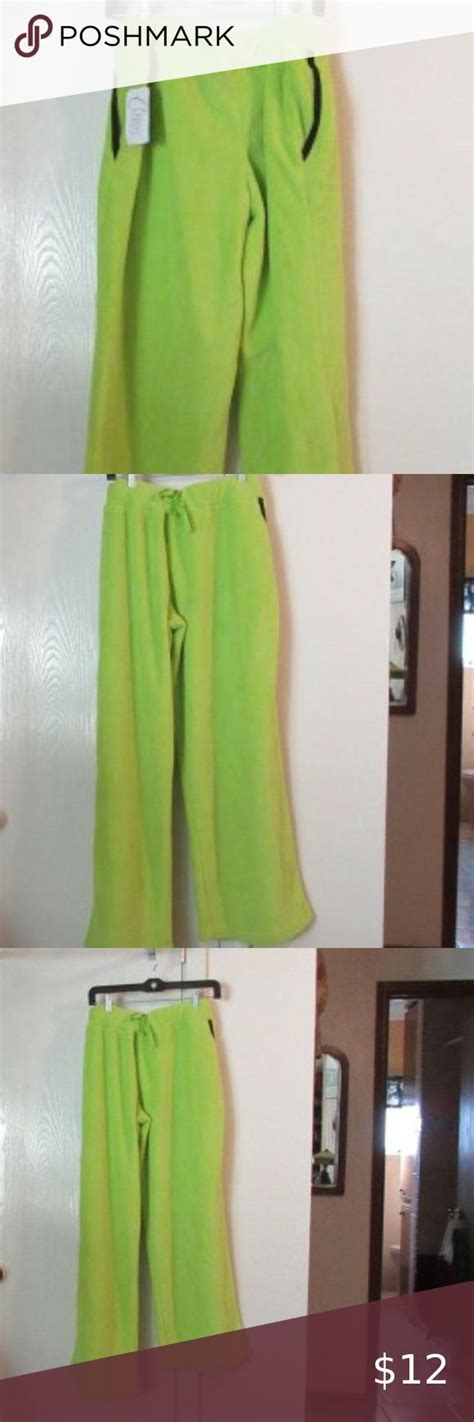 New Fuzzy Lime Green Lounge Pants Large Lime Green Pants Pants Large