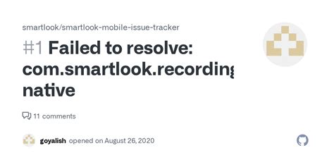 Failed To Resolve Comsmartlookrecordingapp152 Native · Issue 1