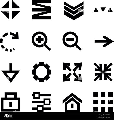 Set Of Navigation Menu Icons Mobile Icons Of The Settings Menu Set Of Various Menu And Ui