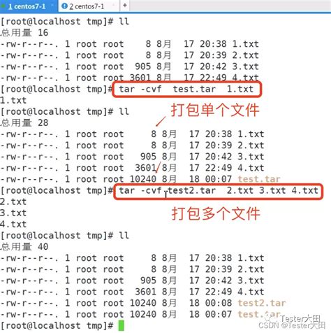 【测试基础】linux打包、解包、解压缩命令这一篇全liunx打包命令 Csdn博客