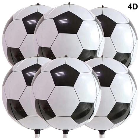 Kit 5 Balão Futebol Bola 22 Polegadas Metalizado Grande 4d Shopee Brasil