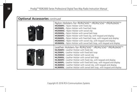 Rca Communications Systems Rdr2500u Two Way Radio User Manual Rdr2500