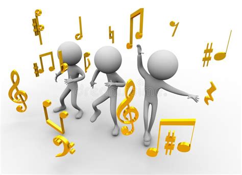Dancing With Music Notes Stock Illustration Illustration Of Club