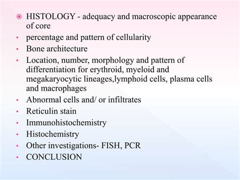Processing Of Bone Marrow Trephine Biopsy Pptx