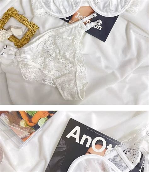 Yibeika French Ultra Thin Sexy Half Cup Lace Underwear Women Big