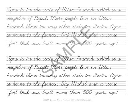 My Book About India With Cursive Copywork Made By Teachers