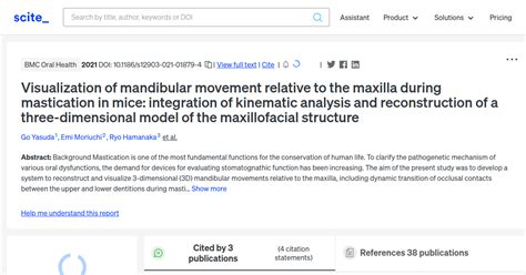 Visualization Of Mandibular Movement Relative To The Maxilla During Mastication In Mice
