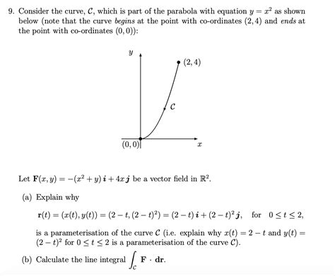 solved 9 consider the curve c which is part of the