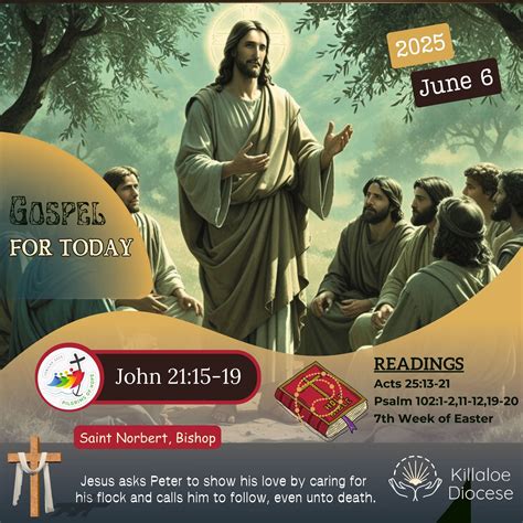Killaloe 📅 June 6 2025 📖 Gospel Reading John 21 15 19 “feed My