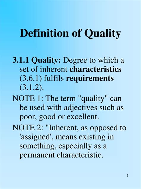 Ppt Definition Of Quality Powerpoint Presentation Free Download Id