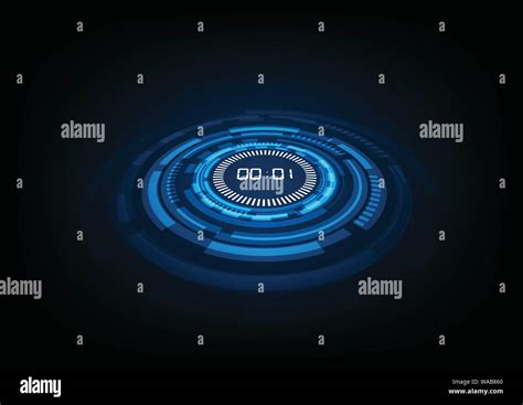 Abstract Futuristic Technology Background With Digital Number Timer