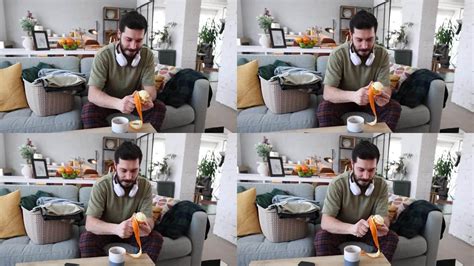 一个人剥橘子皮 视频素材下载 编号 28899703 光厂 Vj师网