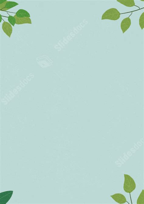Green Leaf Background Template Word Infoupdate Org