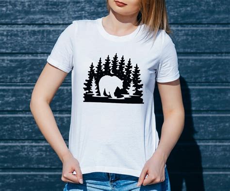 Bear Svg Grizzly Bear Svg Png Svg Forest Bear Svg Bear Forest Moon