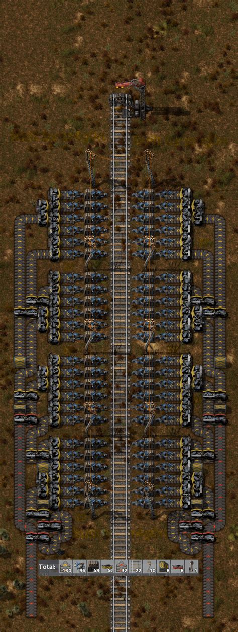 Compact Train Loading Design Using Belts And Splitters Factorio