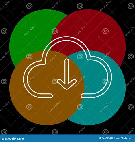 Icono Del Vector De La Nube De La Transferencia Directa Ilustración del
