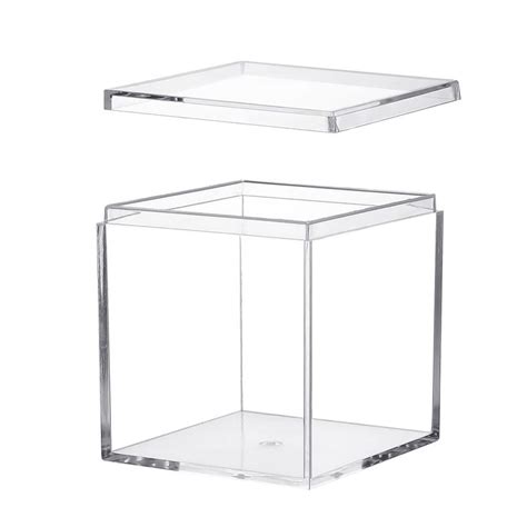 Dayaanee Acrylic Box With Lid Acrylic Plastic Square Containers