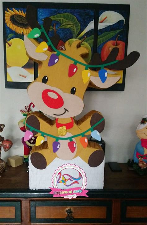 Reno navideño Piñatas navidad Renos navideños Piñatas originales navideñas