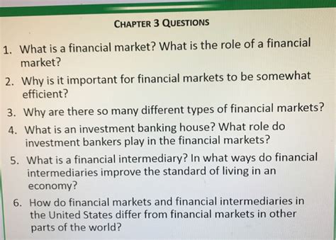 Solved Chapter Questions What Is A Financial Market Chegg