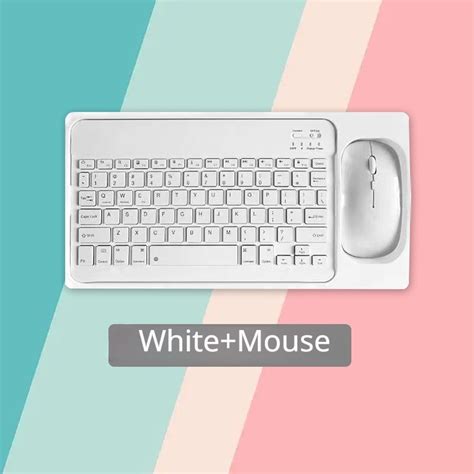 Jual Mini Keyboard And Mouse Led 7colors Rgb Colorful Bluetooth Keyboard Touchpad Untuk Tablet