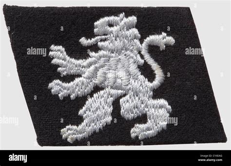 Collar Patch For The 14th Waffen Ss Division Galizien Of Black Wool With Rzm Machine