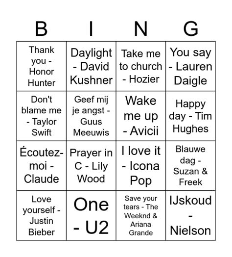 Hope Bingo Card