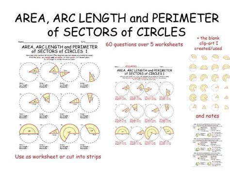 Area Arc Length And Perimeter Of Sectors Of Circles Questions