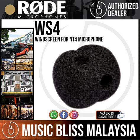 Rode Ws4 Windscreen For Nt4 Microphone Total Music Gear All In One