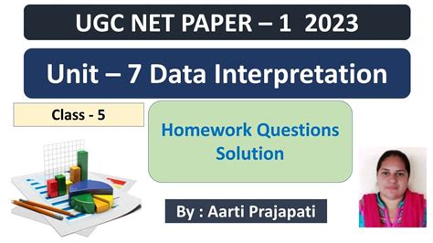 Ugc Net Paper 1 Data Interpretation Unit 7 Homework Solution Class 5 By Aarti Prajapati Youtube