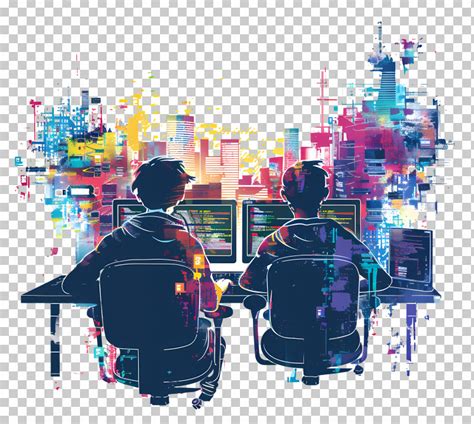 Coding Programmers At Work Illustration Png Clipart Coding