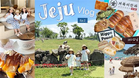 제주vlog🍊 딸셋과 완벽했던 일주일 가족여행🏝️ Ep2 제주 빵지순례🥯 빵순이픽 히포파운드 버터모닝 거북이한과 행복밀 신화월드 아이와 제주🤍