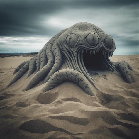 Surreal Sand Creatures Oc Rmidjourney
