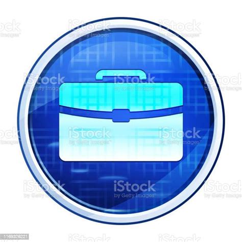 서류 가방 아이콘 미래 지향적 인 파란색 둥근 버튼 벡터 일러스트 0명에 대한 스톡 벡터 아트 및 기타 이미지 0명 가방