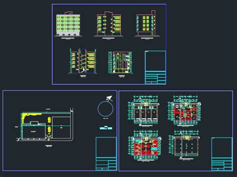 Edificio De Departamentos En Dwg 80841 Kb Librería Cad