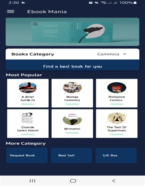 android ebook mania app with firebase backend by artificialsoft