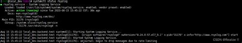 记一次rsyslog 引发的structure Needs Cleaning问题处理systemct1 Status Rsys1og
