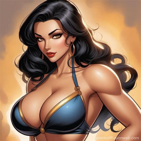 Confident Woman With Sensual Pose And Proportionate Curves Stable Diffusion Online