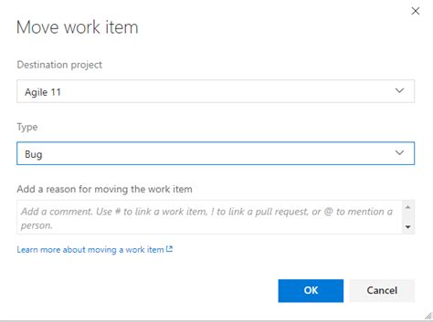 azure boards で作業項目を移動し、作業項目の種類を変更する azure boards microsoft learn