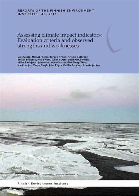 PDF Assessing Climate Impact Indicators Evaluation Helsinki