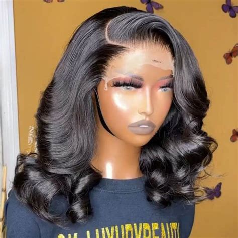 Shoulder Length Body Wave 16 18 Inches Glueless Wigs Medium Length