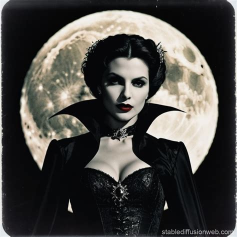 Vampire Queen Under Bloody Moon Stable Diffusion Online