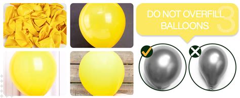 Partywoo Yellow Balloons 125 Pcs Yellow Balloons Different