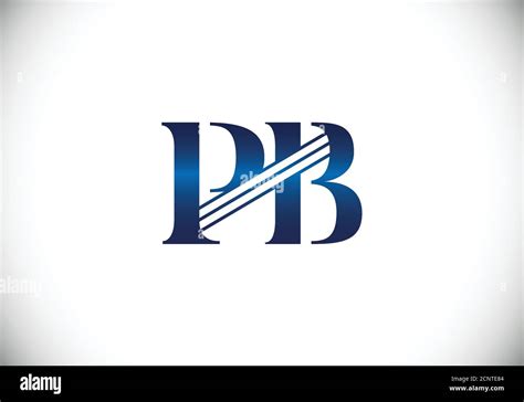P B Initial Letter Logo Design Graphic Alphabet Symbol For Corporate